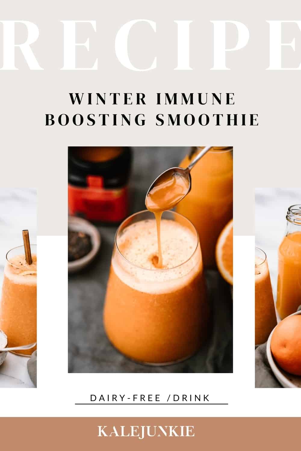 Winter Immune Boosting Smoothie - Kalejunkie