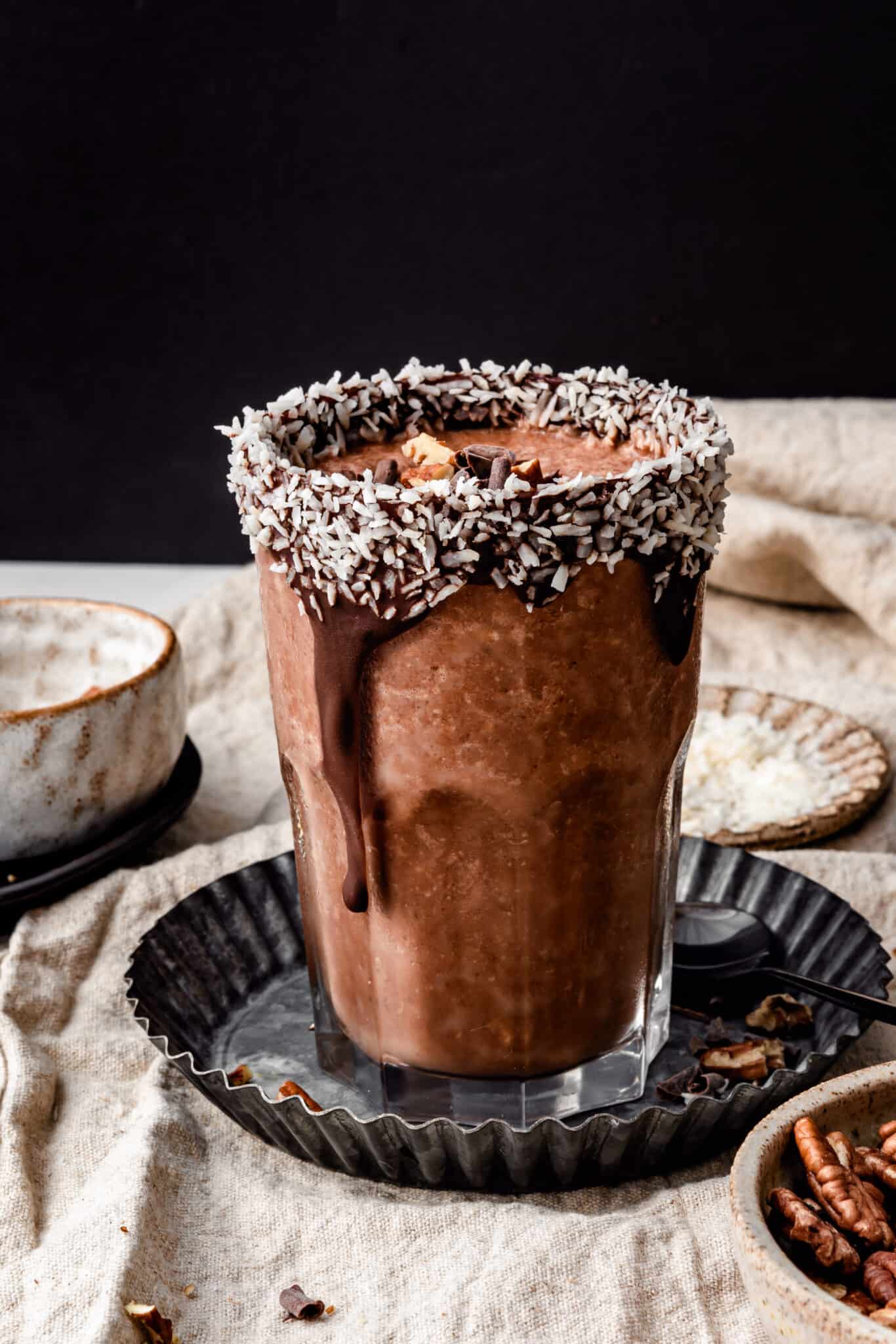 German Chocolate Cake Smoothie - Kalejunkie