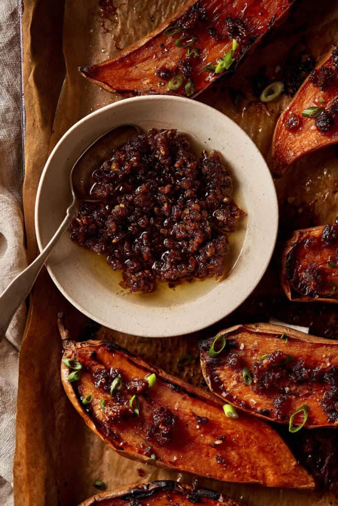 Miso Roasted Sweet Potatoes - Kalejunkie