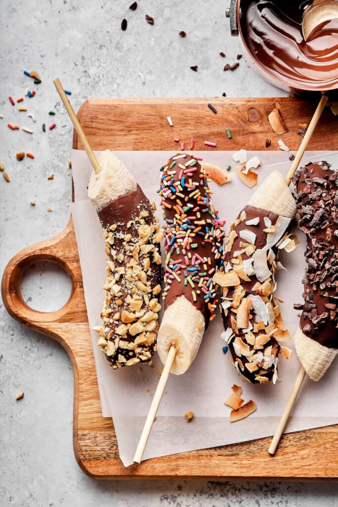 Frozen Chocolate Banana Pops - Kalejunkie