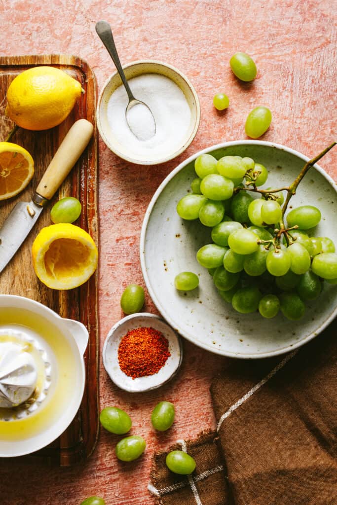 Frozen Tajin Grapes - Kalejunkie