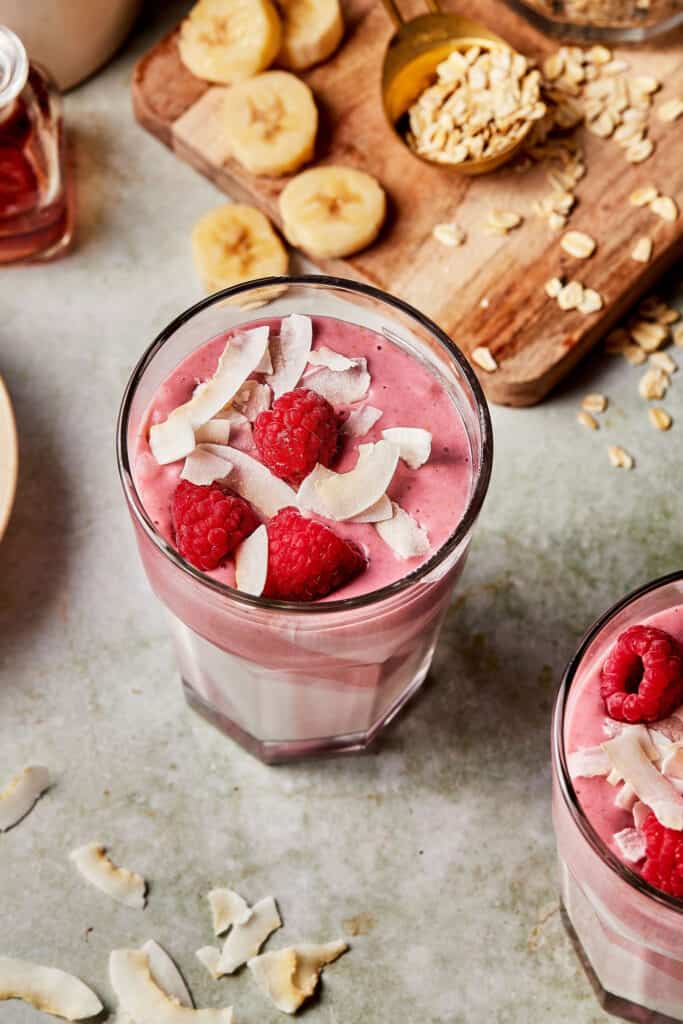 Viral Erewhon Raspberry Coconut Cloud Smoothie - Kalejunkie