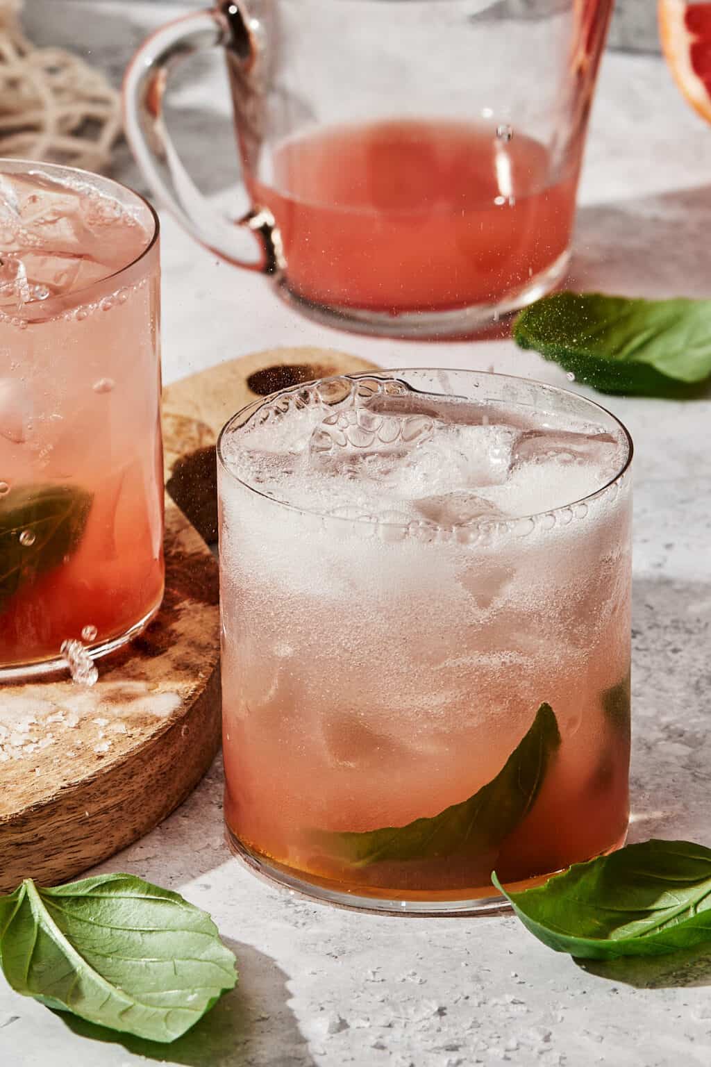 Greyhound Basil Mocktail - Kalejunkie