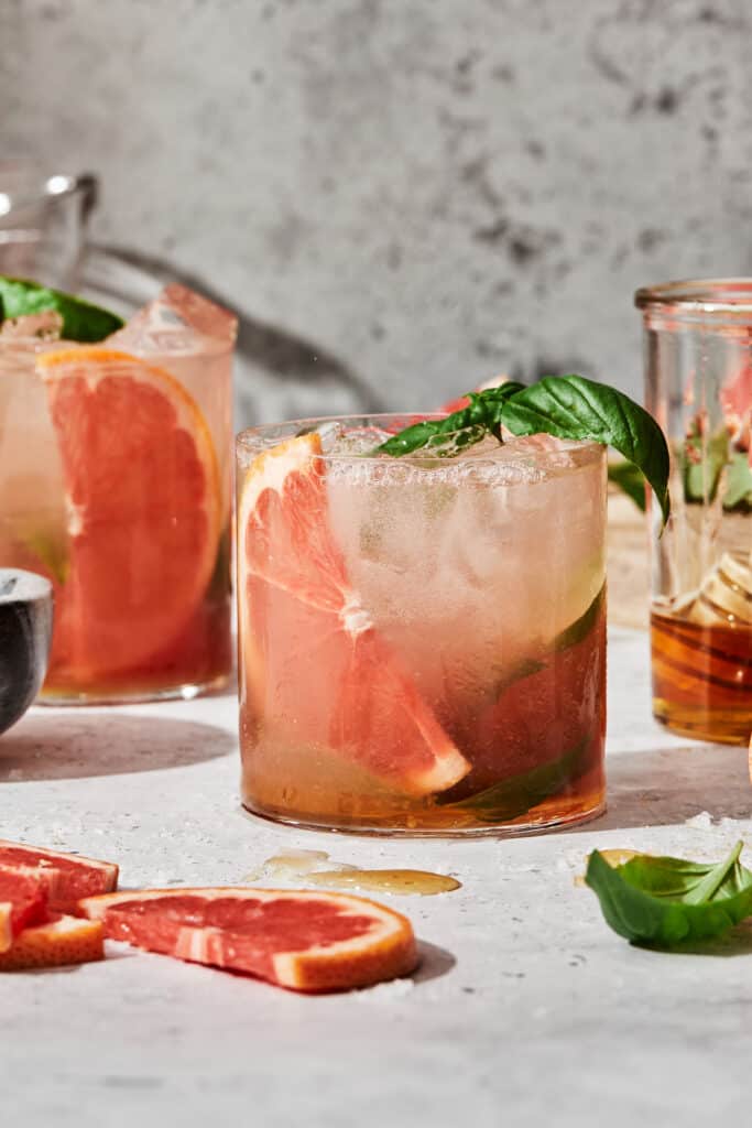 Greyhound Basil Mocktail - Kalejunkie