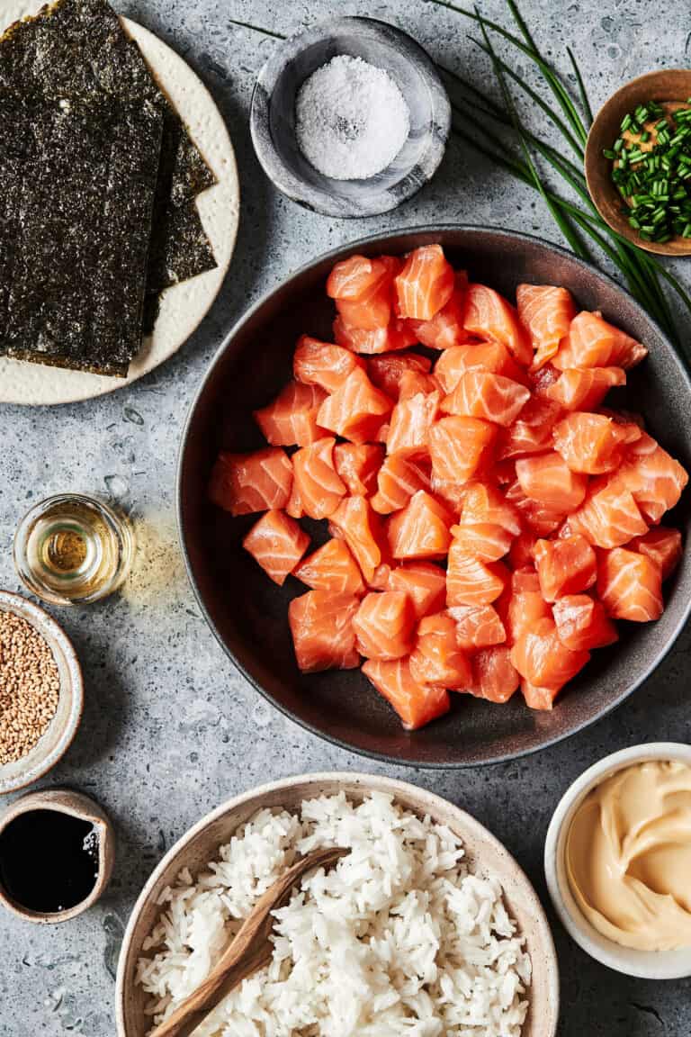 Viral TikTok Baked Salmon Sushi Cups - Kalejunkie