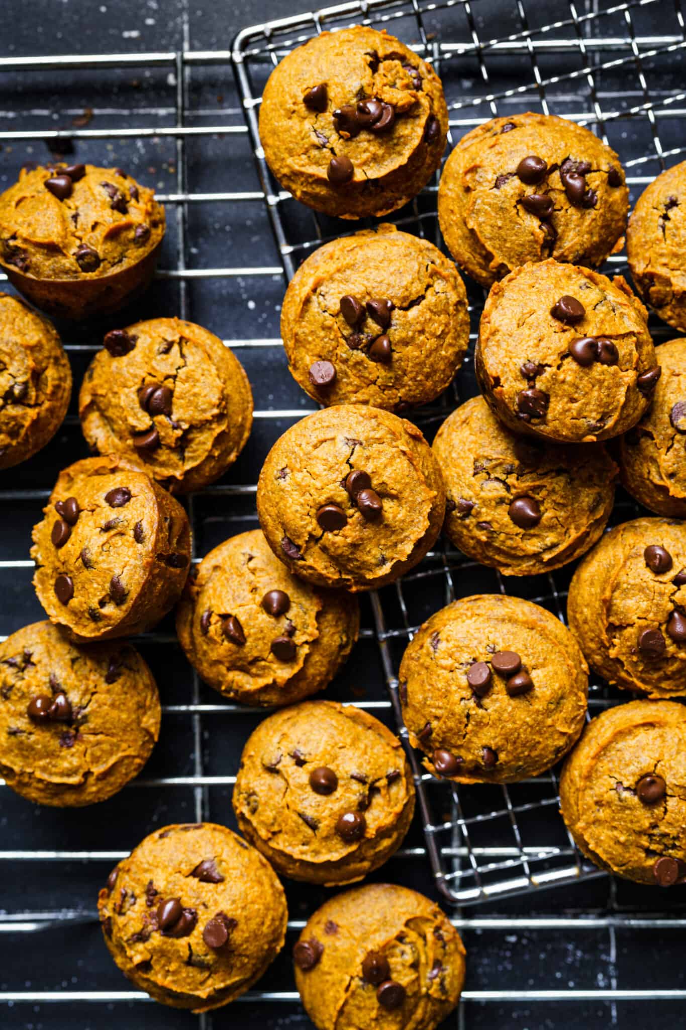 Grain-Free Mini Pumpkin Chocolate Chip Muffins - Kalejunkie