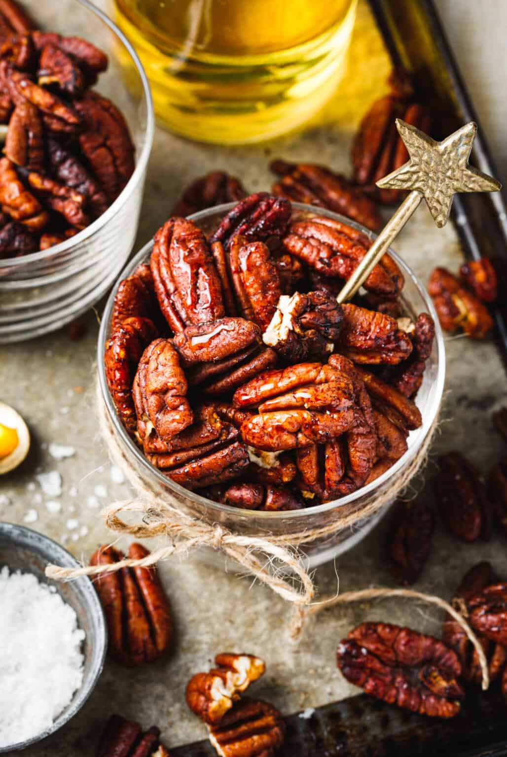 Bourbon Maple Candied Pecans - Kalejunkie