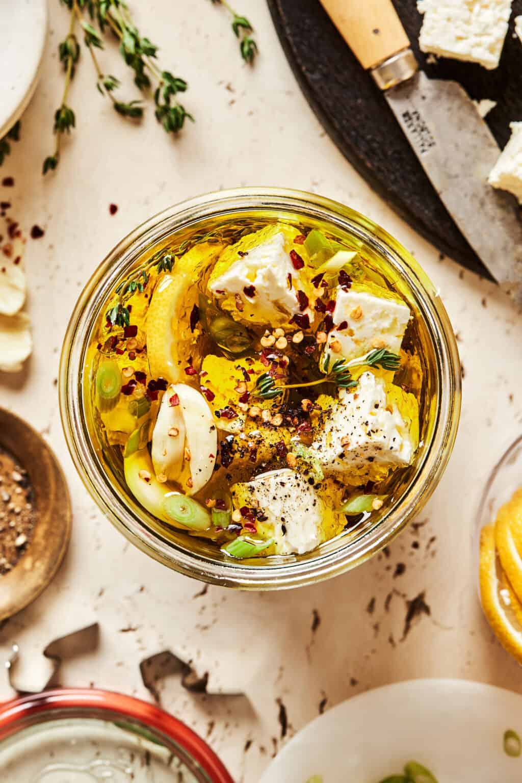 5-Minute Marinated Feta - Kalejunkie