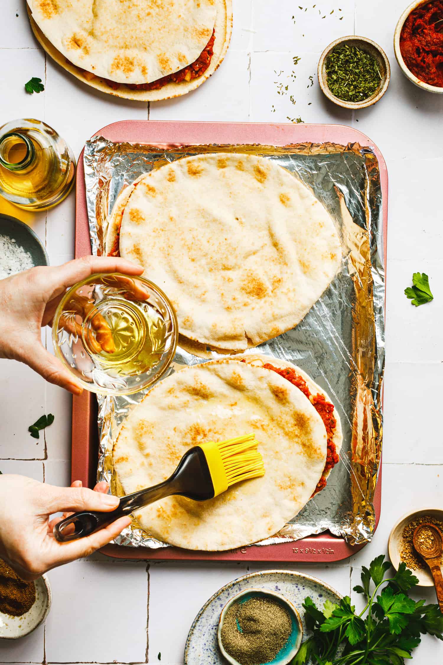 Meat Stuffed Pitas (Arayes) - Kalejunkie