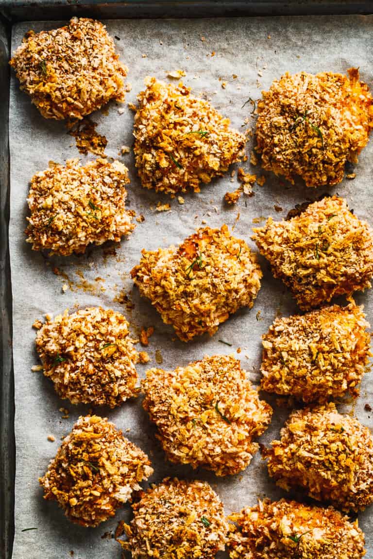 Oven Baked Dill Pickle Chicken Nuggets - Kalejunkie