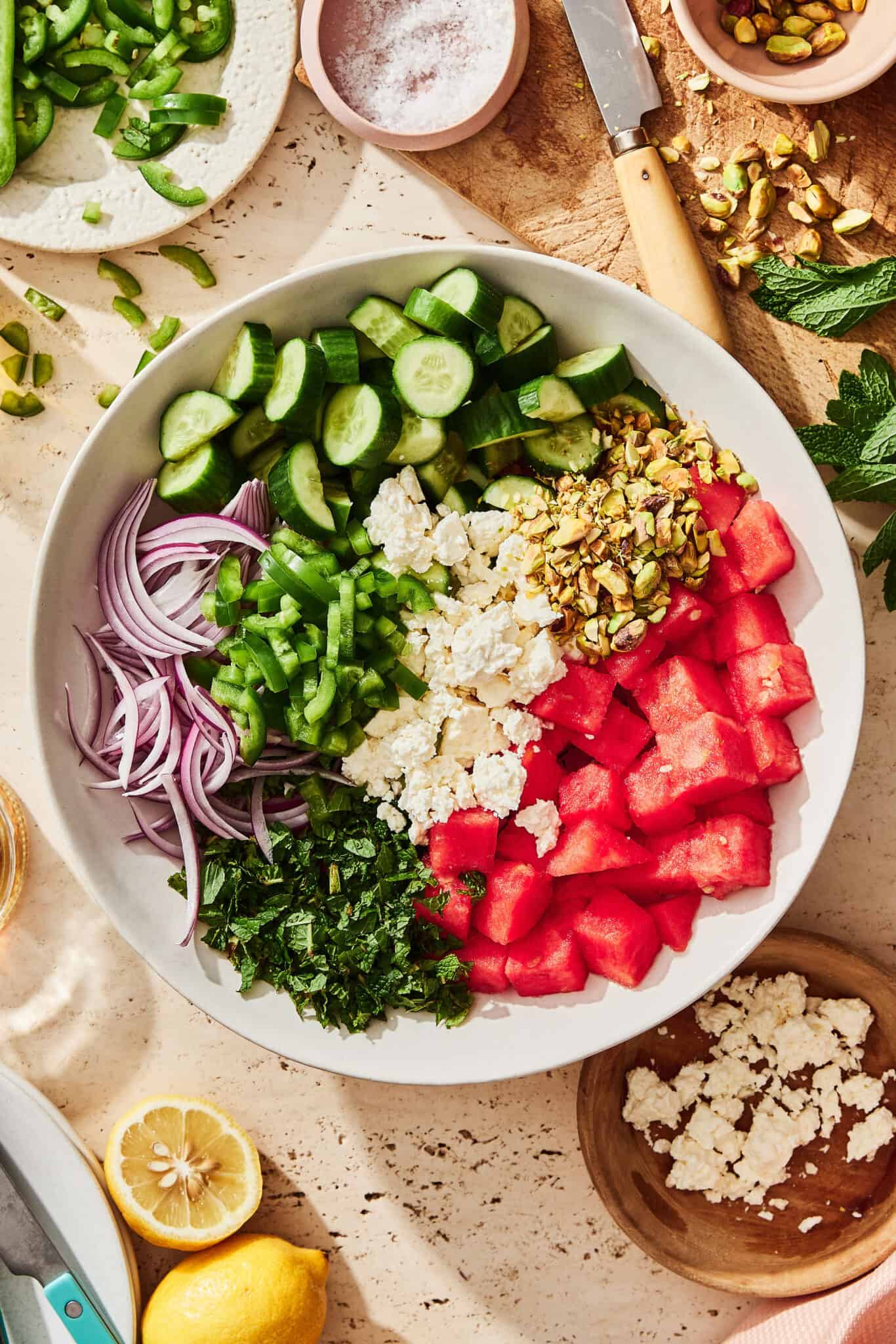 The Ultimate Watermelon Cucumber Salad - Kalejunkie