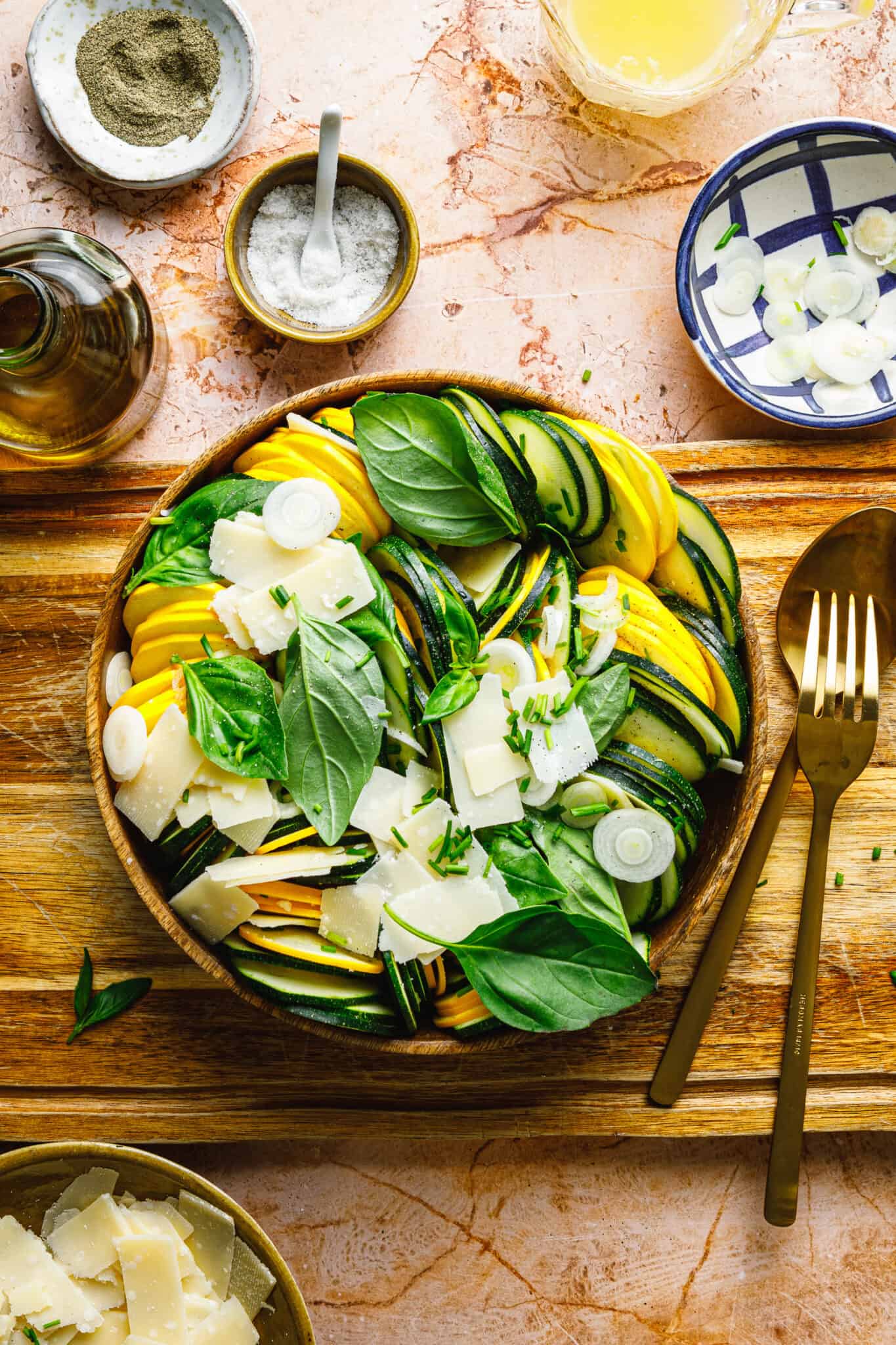 5-Minute Summer Squash Salad - Kalejunkie
