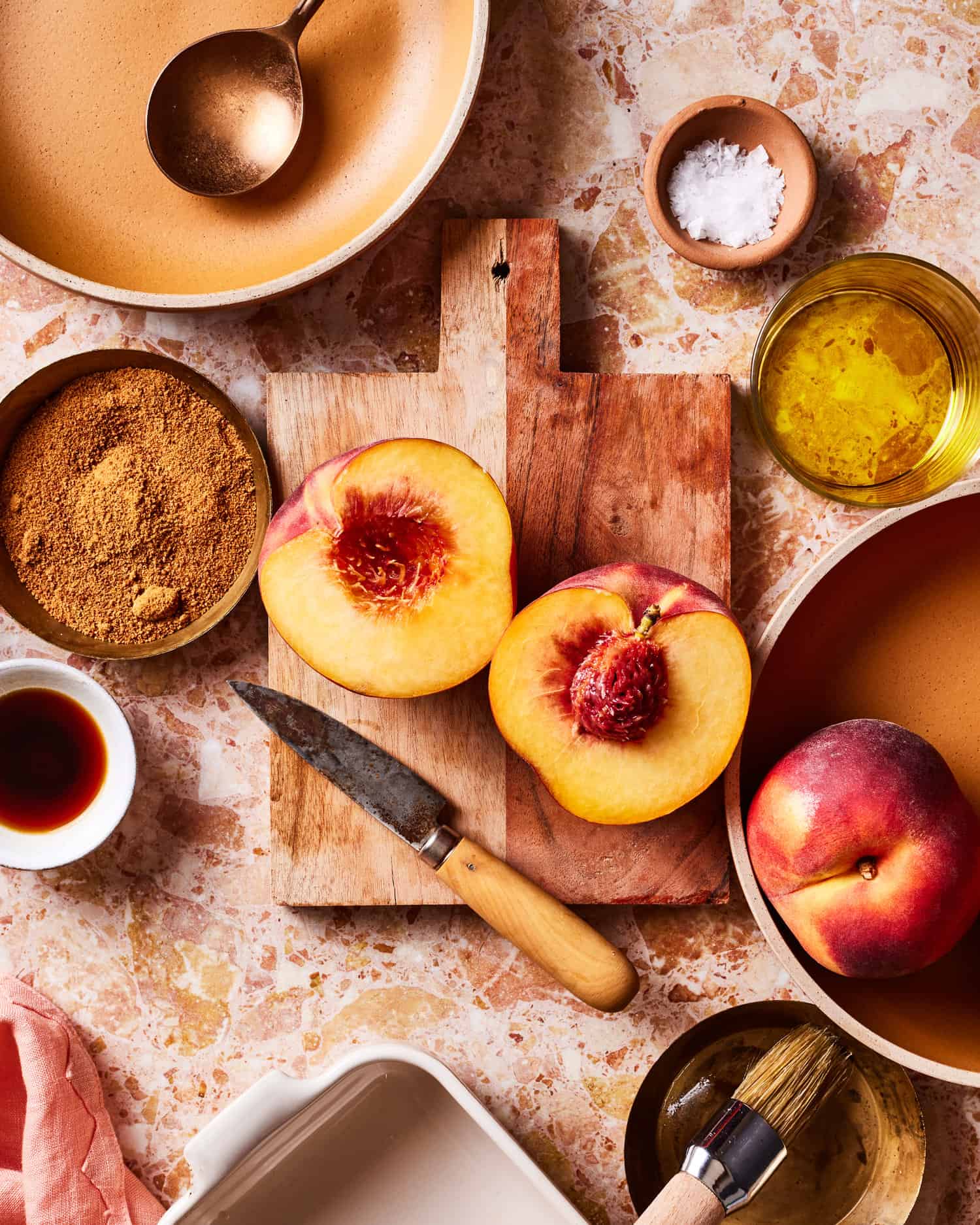 Single Serving Olive Oil Baked Peach - Kalejunkie