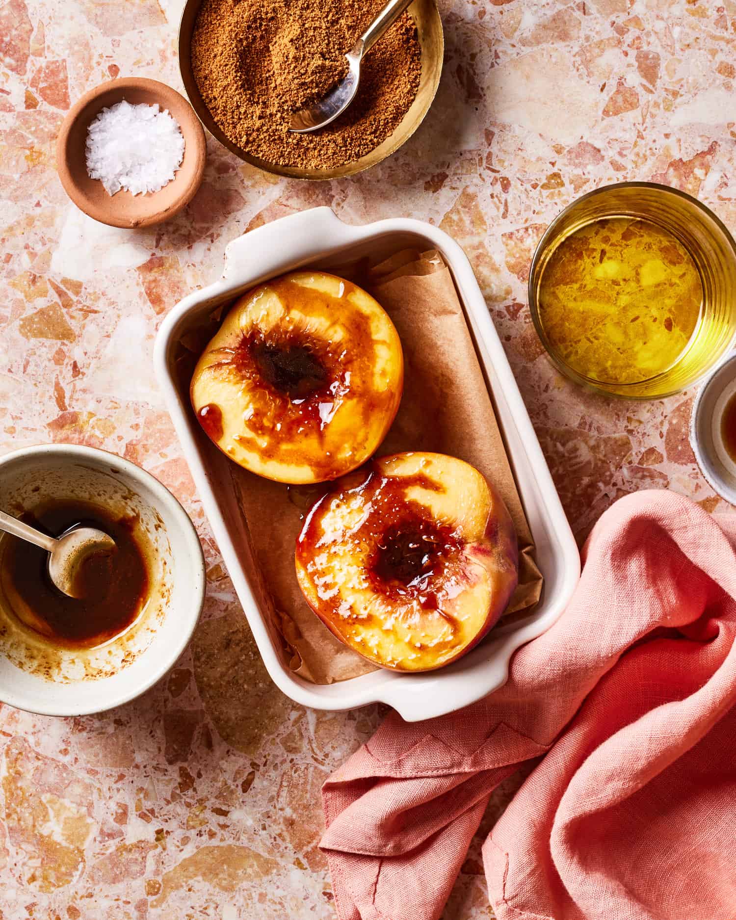 Single Serving Olive Oil Baked Peach - Kalejunkie