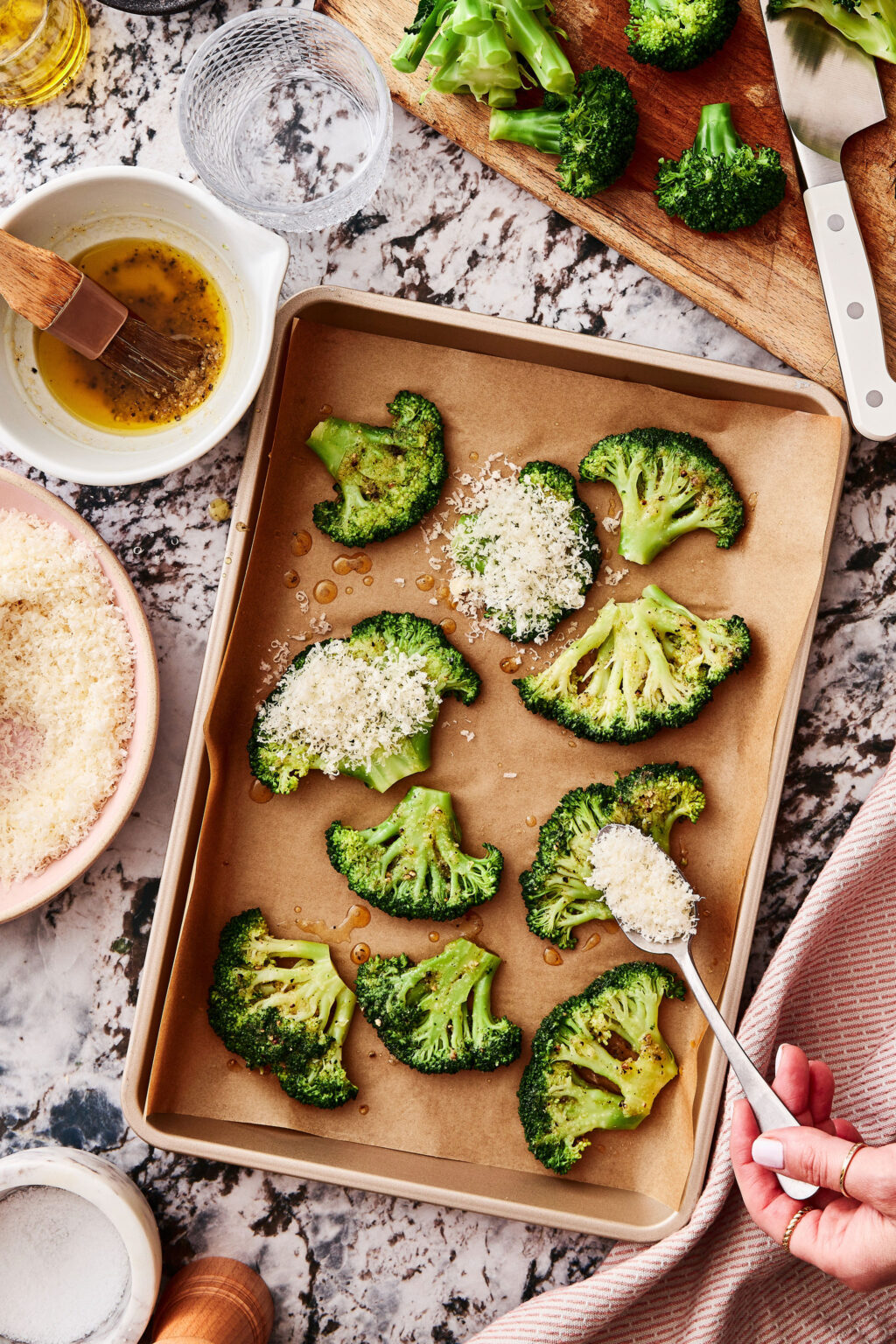 Lemon Parmesan Smashed Broccoli - Kalejunkie