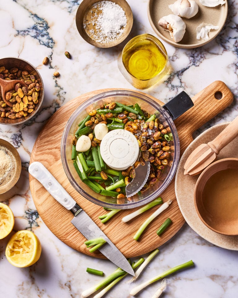 Green Onion Pesto Ham & Cheese Breakfast Sandwiches - Kalejunkie