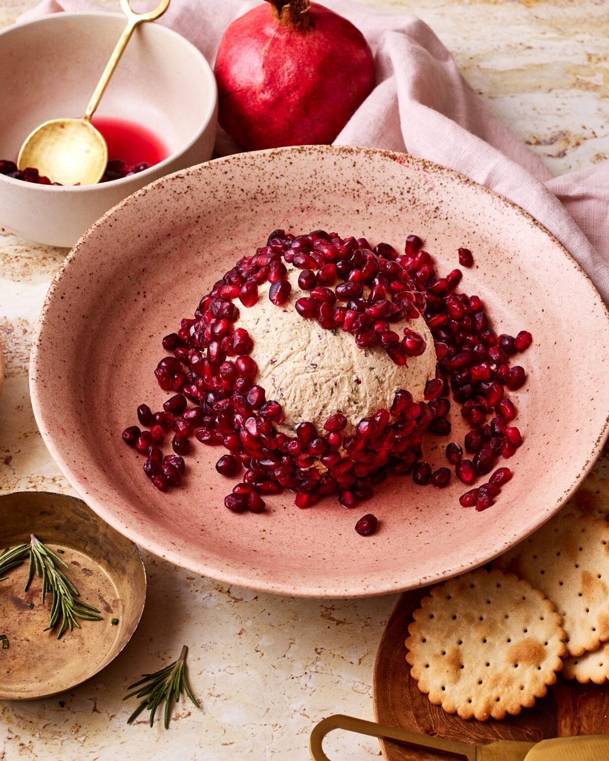 Easy Pomegranate White Cheddar Cheeseball - Kalejunkie