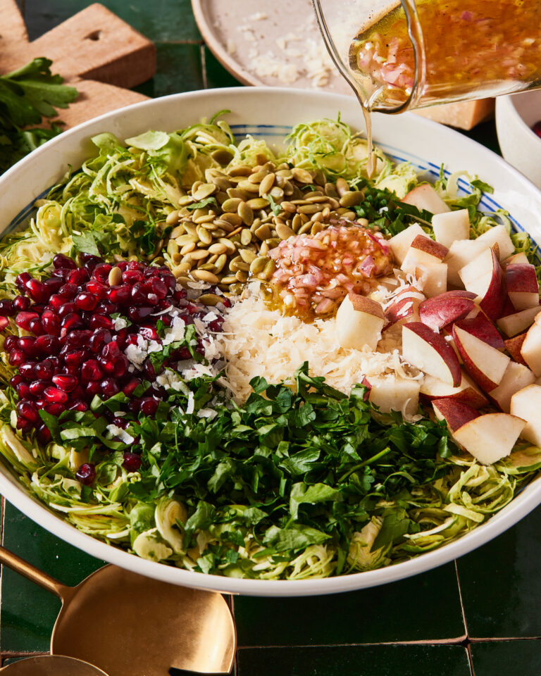 Ultimate Shaved Brussels Sprouts Salad with Lemon Shallot Vinaigrette ...