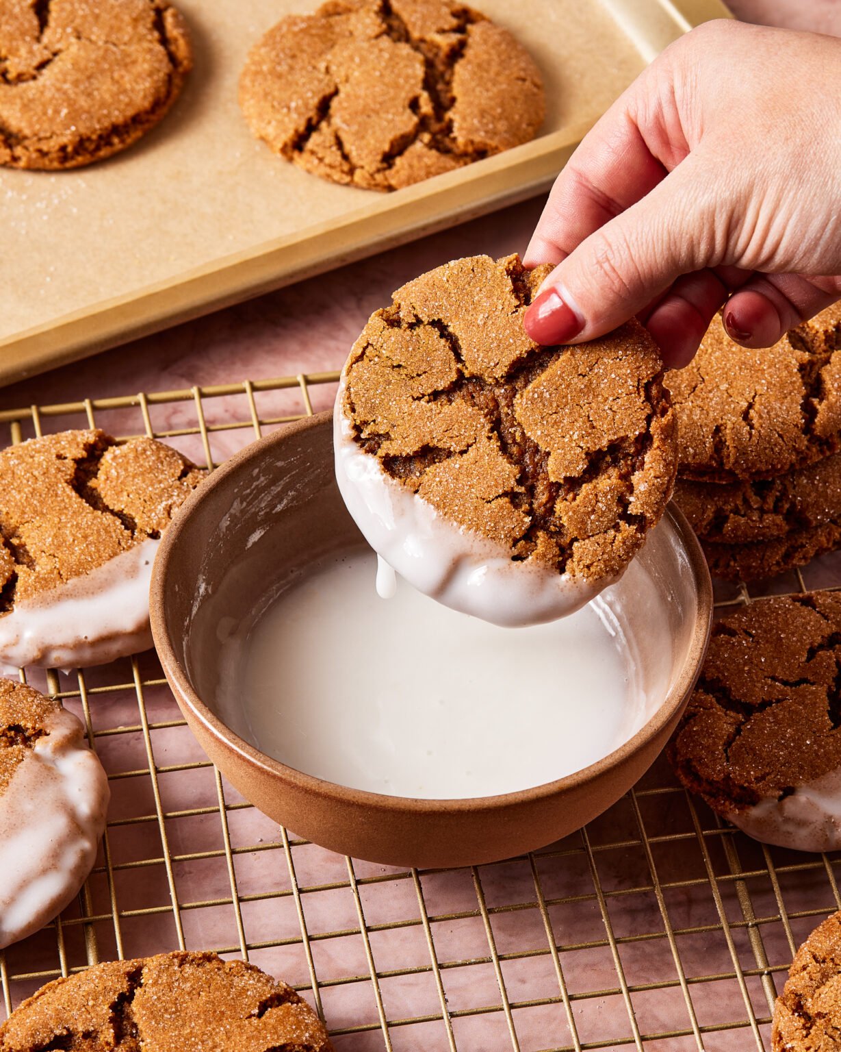 Soft Batch Gingerbread Cookies with Ginger Glaze - Kalejunkie