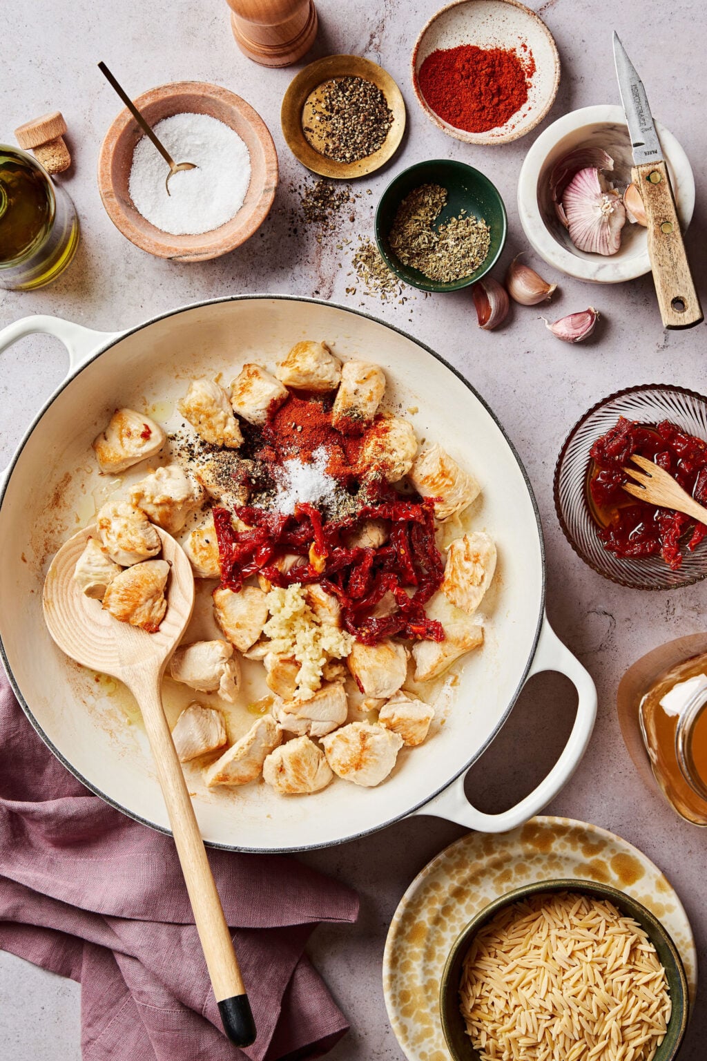 One-Pan "Marry Me" Chicken Orzo - Kalejunkie