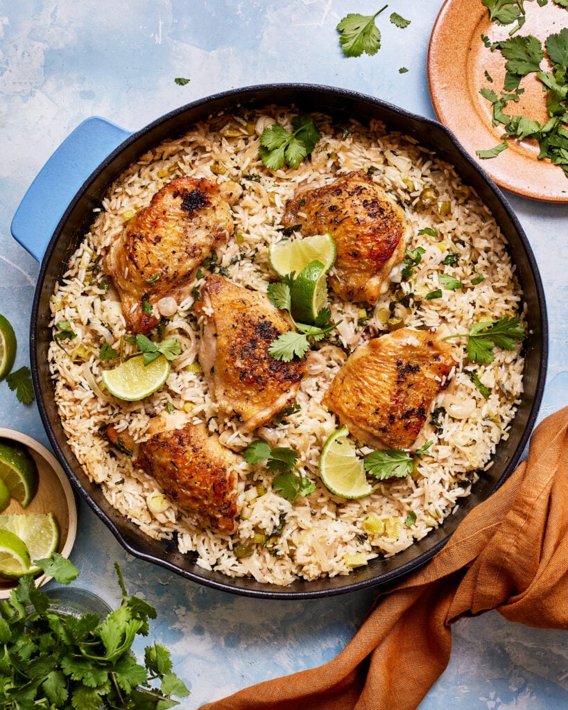 One-Pan Coconut Lime Chicken and Rice - Kalejunkie