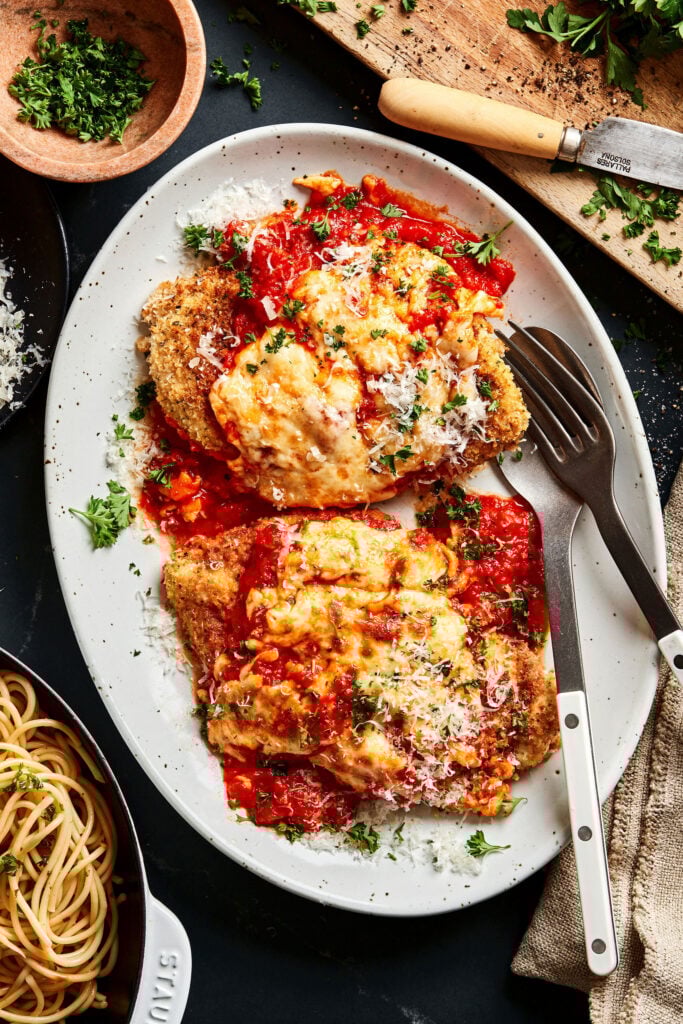 Quick and Easy Chicken Parmesan - Kalejunkie