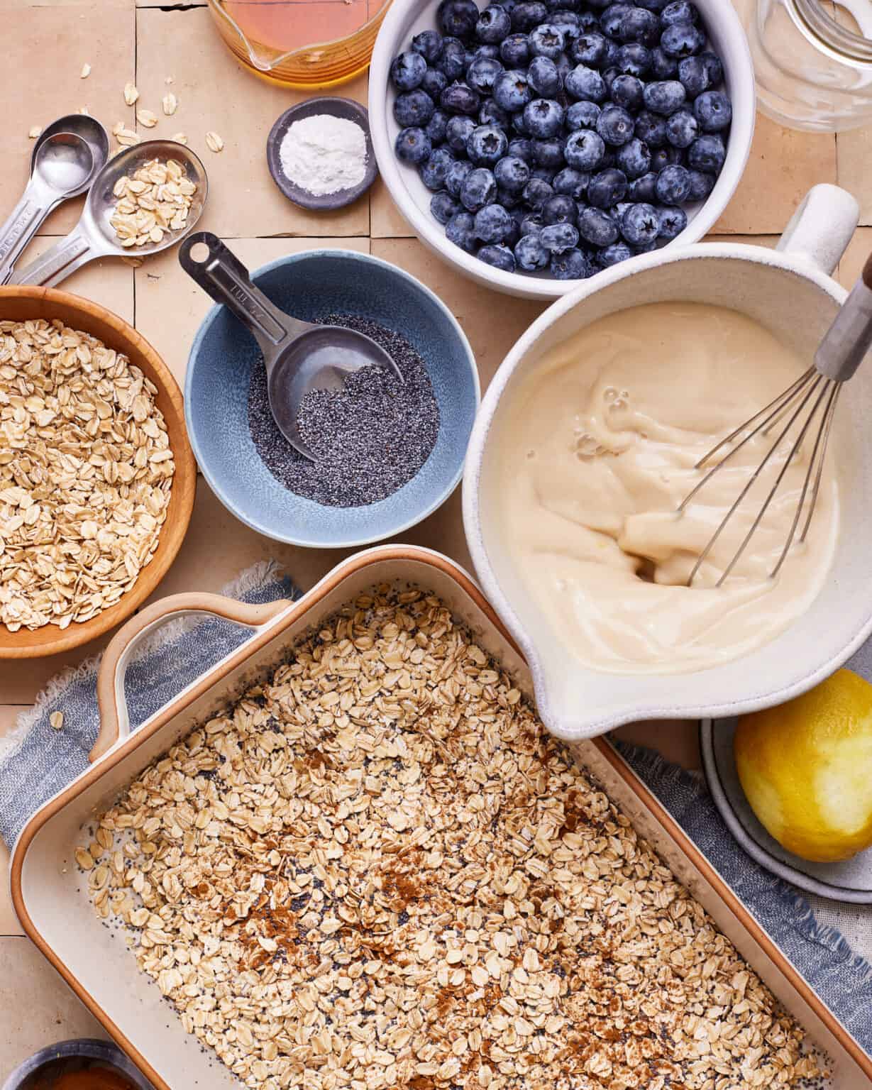 Easy Lemon Blueberry Baked Oatmeal - Kalejunkie