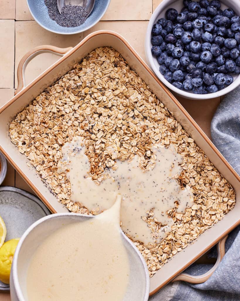 Easy Lemon Blueberry Baked Oatmeal - Kalejunkie