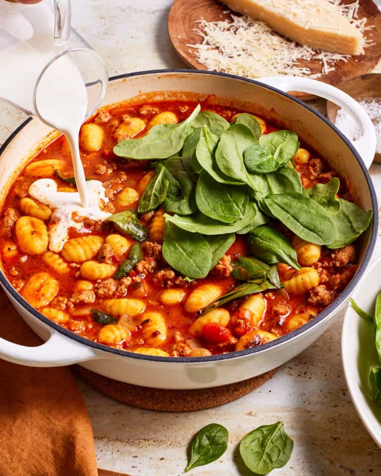 One-Pan Italian Sausage Gnocchi - Kalejunkie