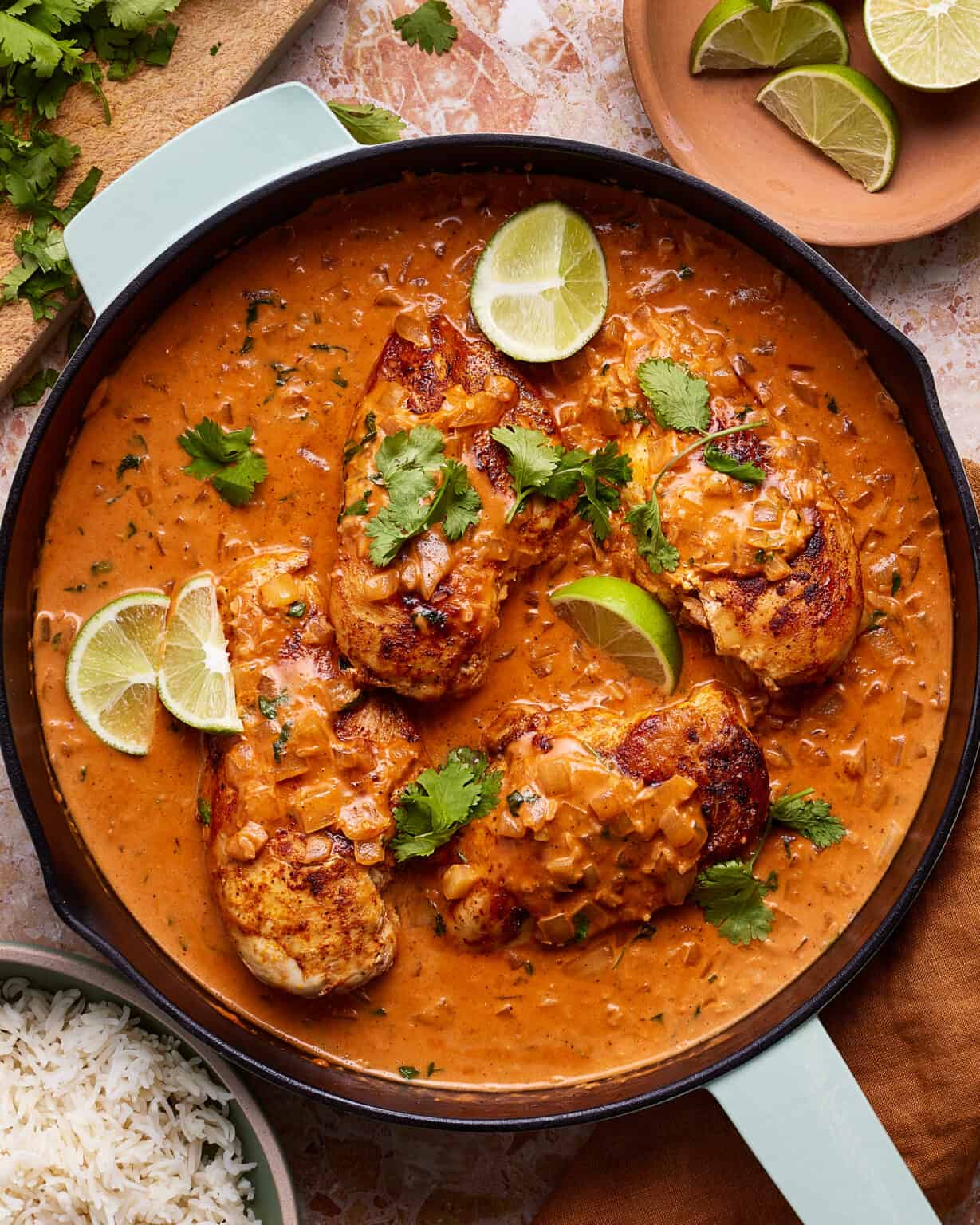 One Pan Saucy Coconut Chicken - Kalejunkie