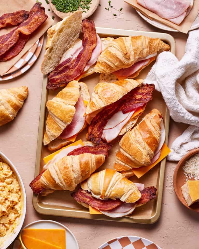 Best Ever Croissant Breakfast Sandwiches - Kalejunkie