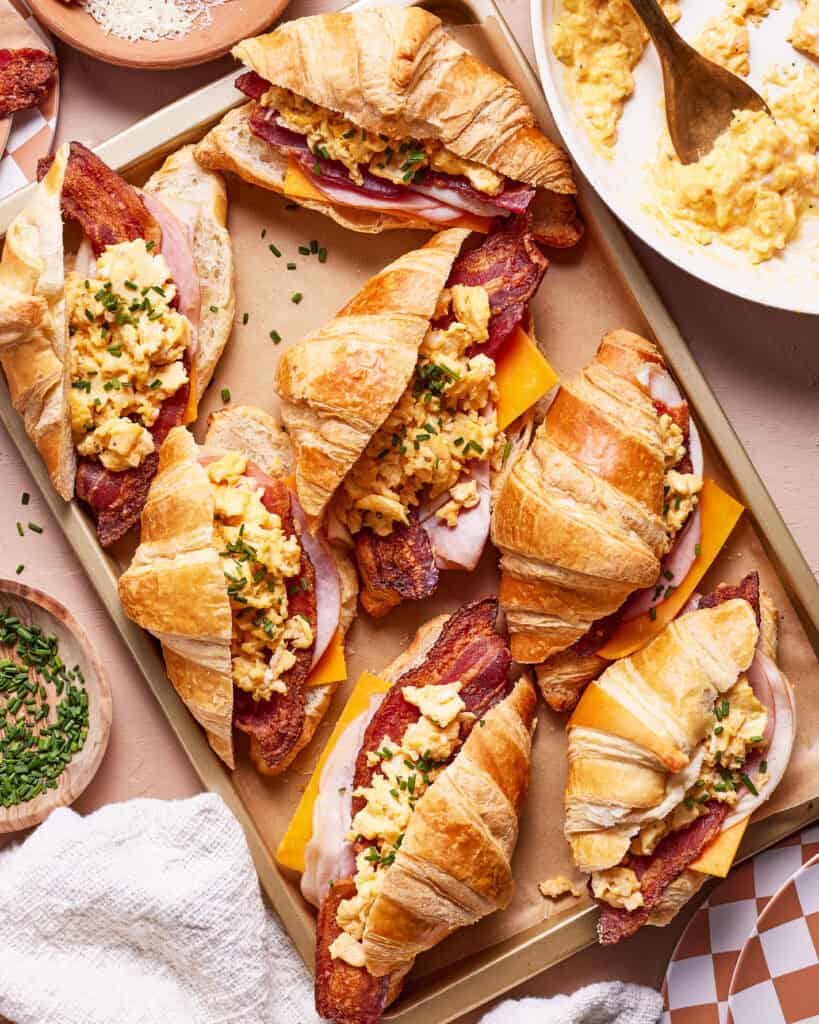 Best Ever Croissant Breakfast Sandwiches - Kalejunkie