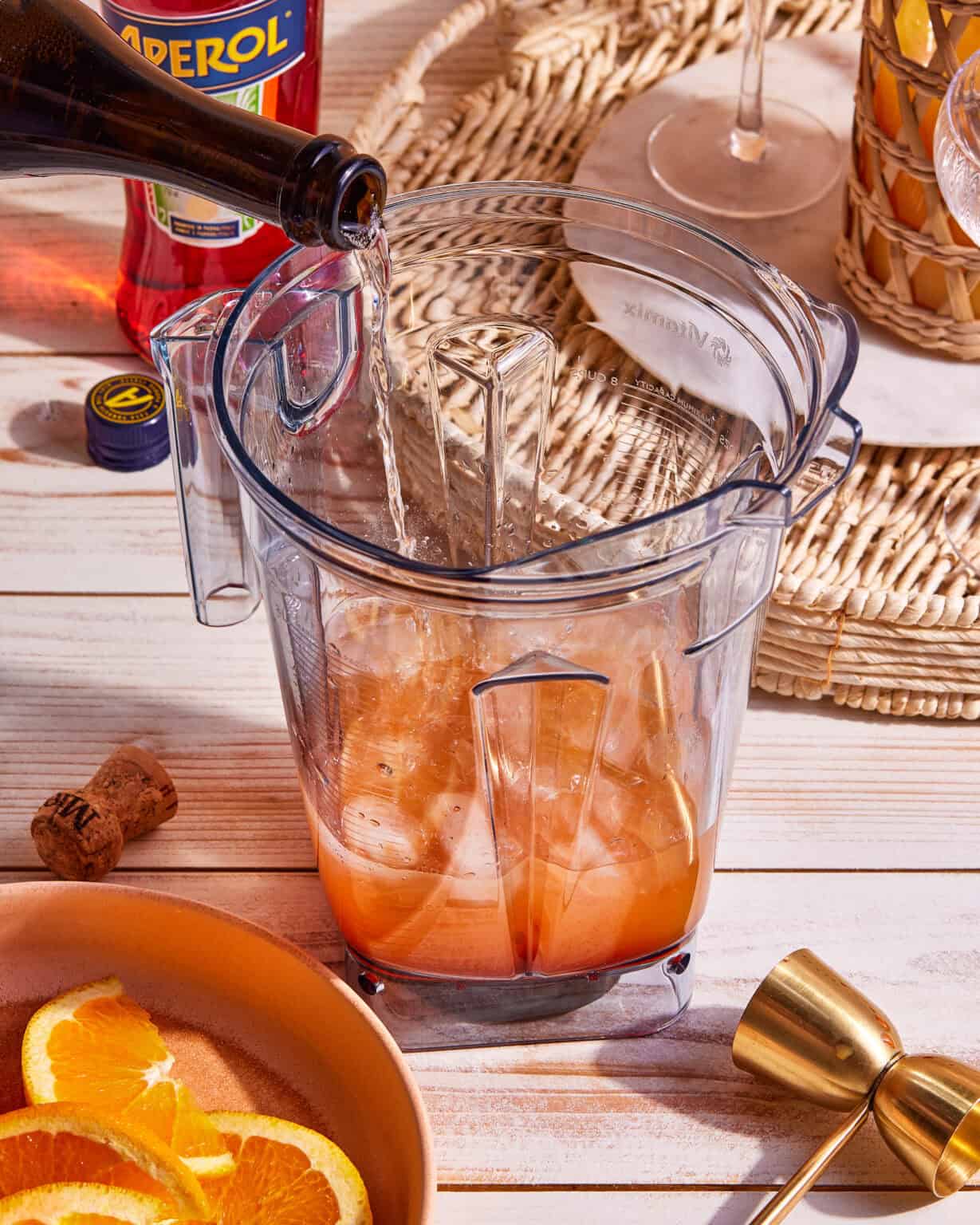 Easy Frozen Aperol Spritz - Kalejunkie