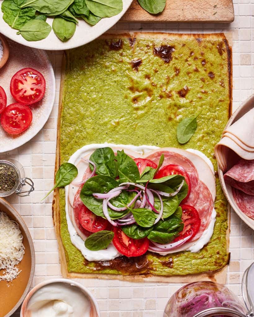 Viral Spinach Cottage Cheese Flatbread - Kalejunkie