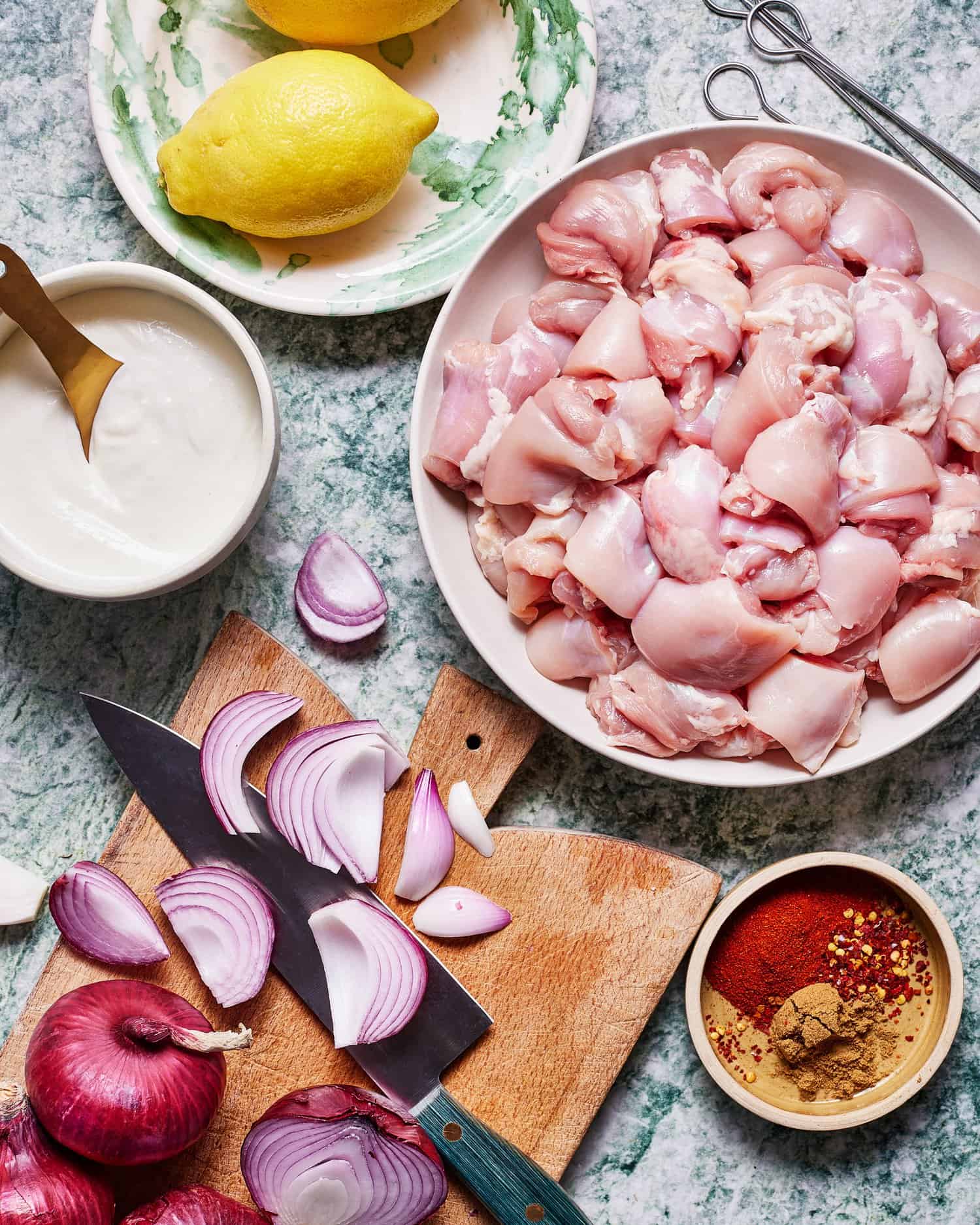 Grilled Middle Eastern Chicken Kebabs - Kalejunkie