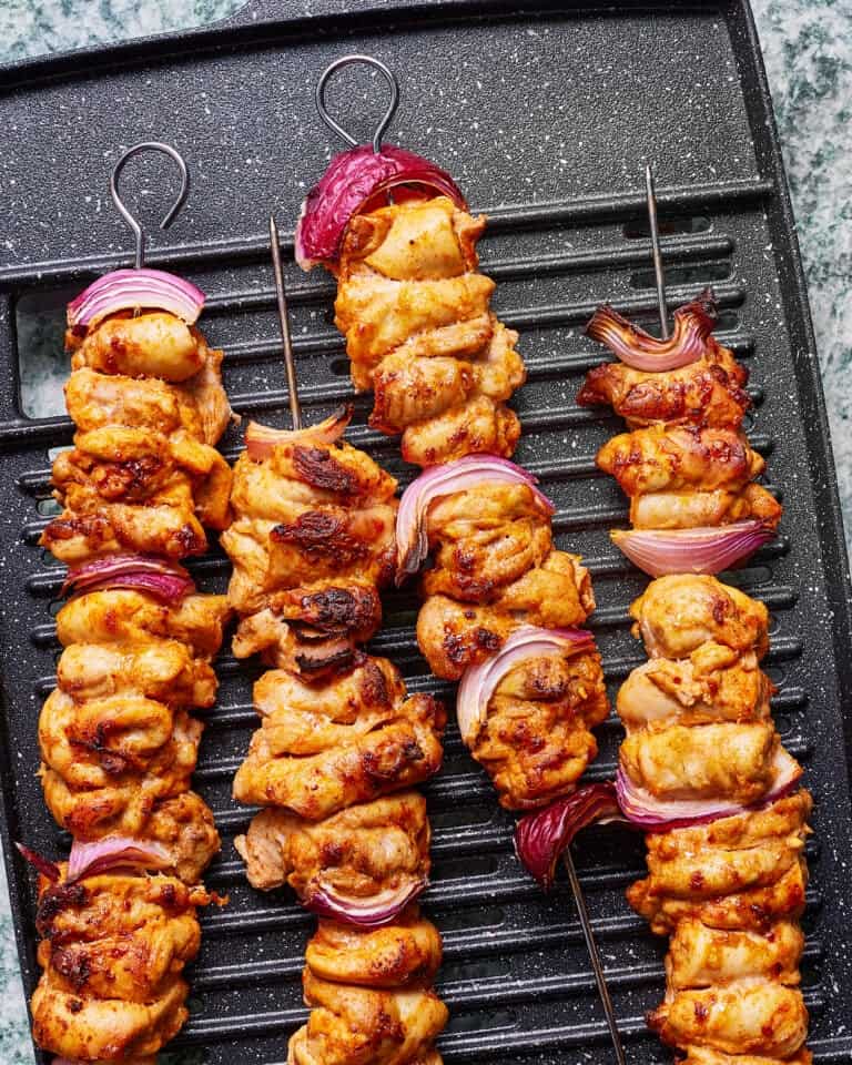 Grilled Middle Eastern Chicken Kebabs - Kalejunkie