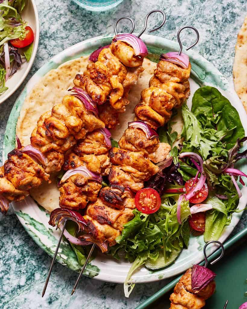 Grilled Middle Eastern Chicken Kebabs - Kalejunkie