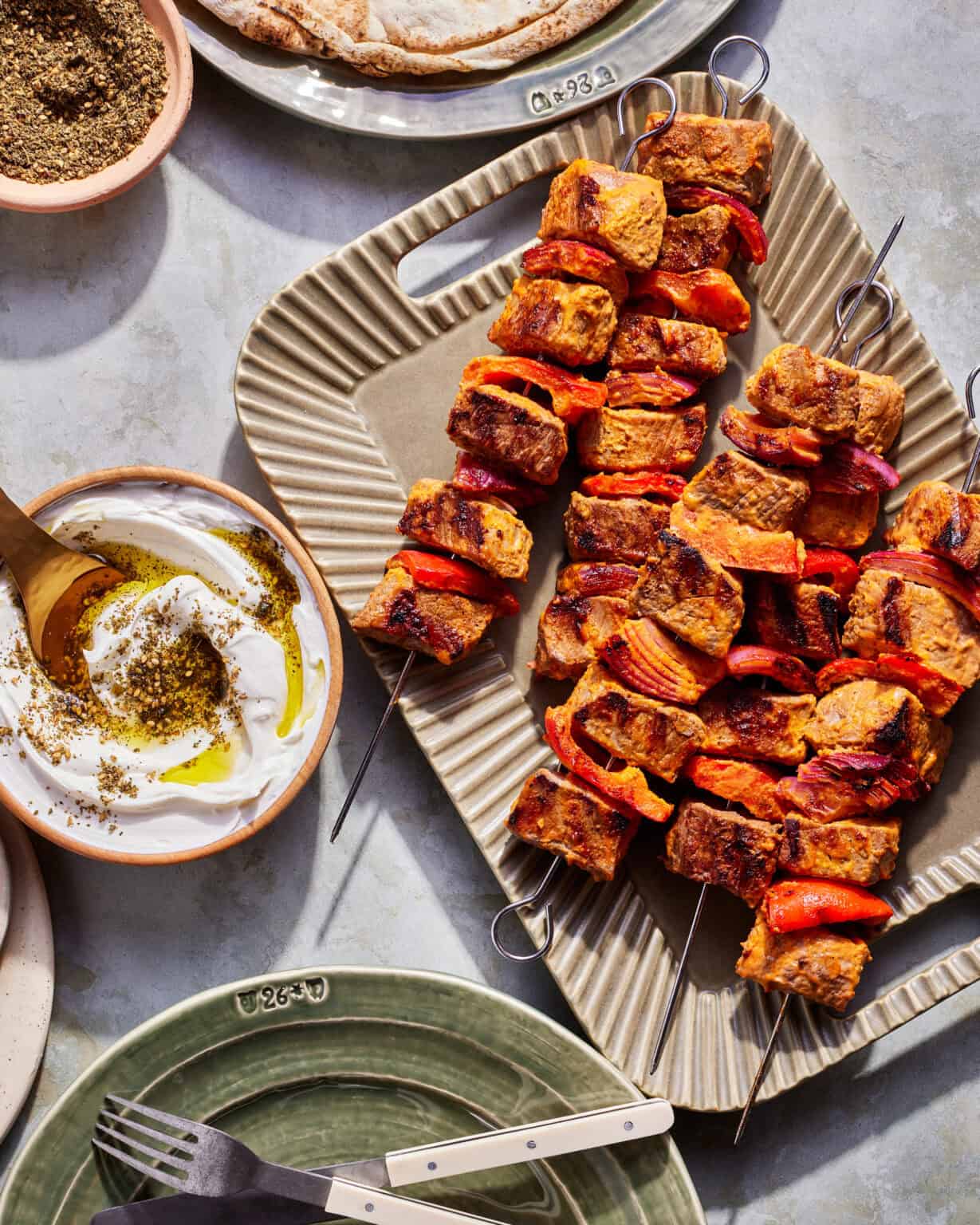 Grilled Mediterranean Beef Kebabs - Kalejunkie