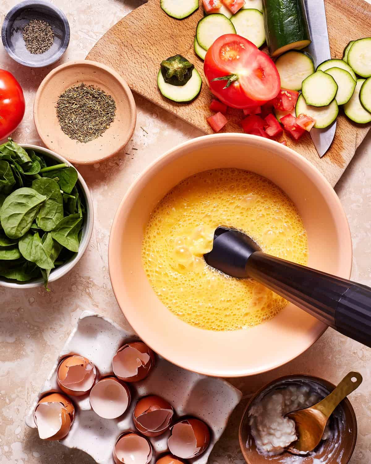 High Protein Mixed Veggie Phyllo Quiche - Kalejunkie