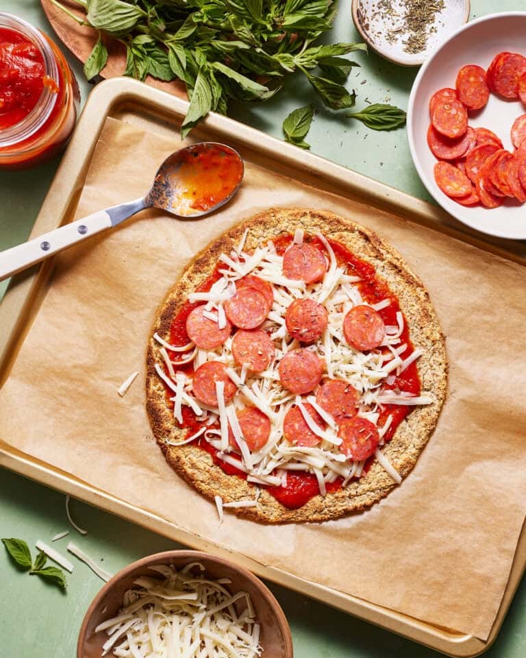 High Protein Pepperoni Pizza (Cottage Cheese Crust) - Kalejunkie