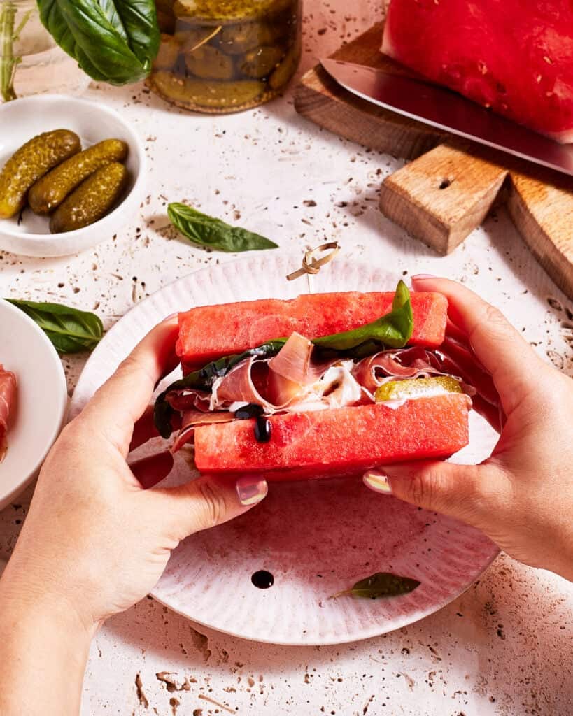 Viral Watermelon Sandwich (Prosciutto & Burrata Version) - Kalejunkie