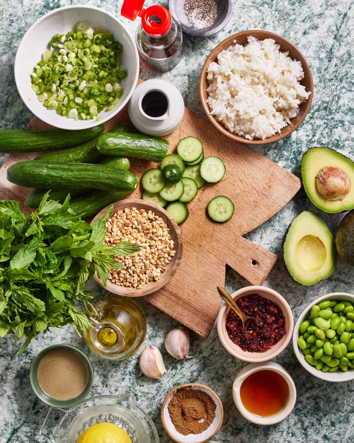 Crispy Rice Salad With Lemon Tahini Dressing - Kalejunkie