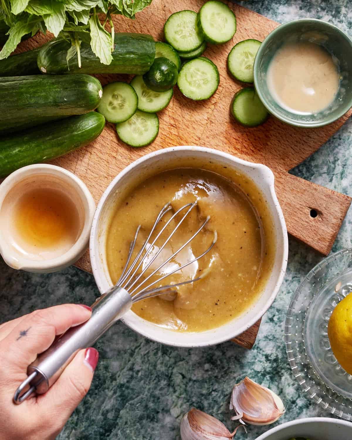 Crispy Rice Salad With Lemon Tahini Dressing - Kalejunkie