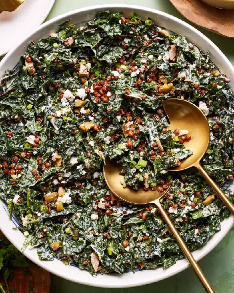 Crispy Rice Salad With Lemon Tahini Dressing - Kalejunkie