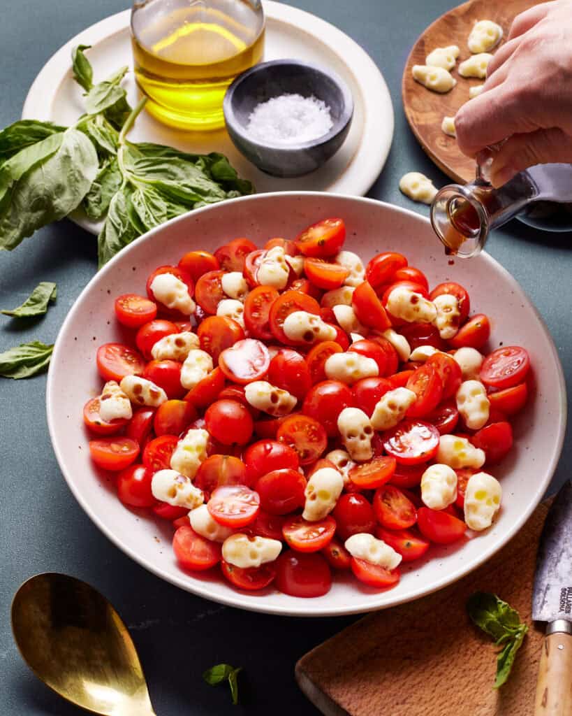 Spooky Caprese Salad - Kalejunkie