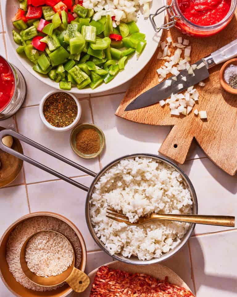 Deconstructed Stuffed Bell Pepper Soup - Kalejunkie