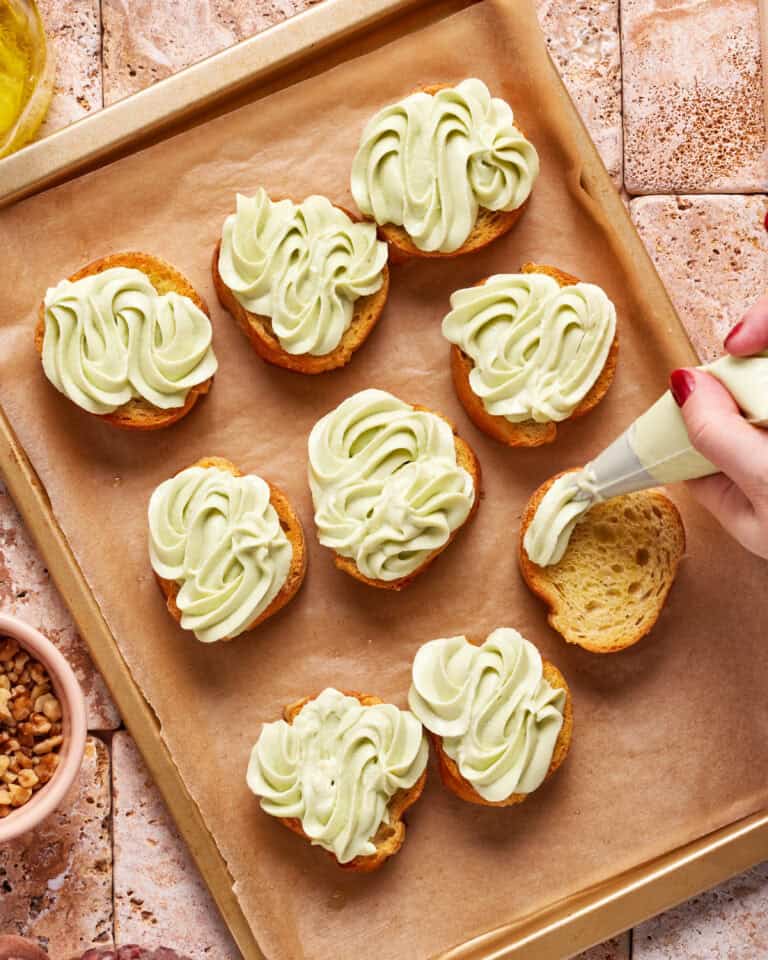 Whipped Ricotta Avocado Crostini - Kalejunkie