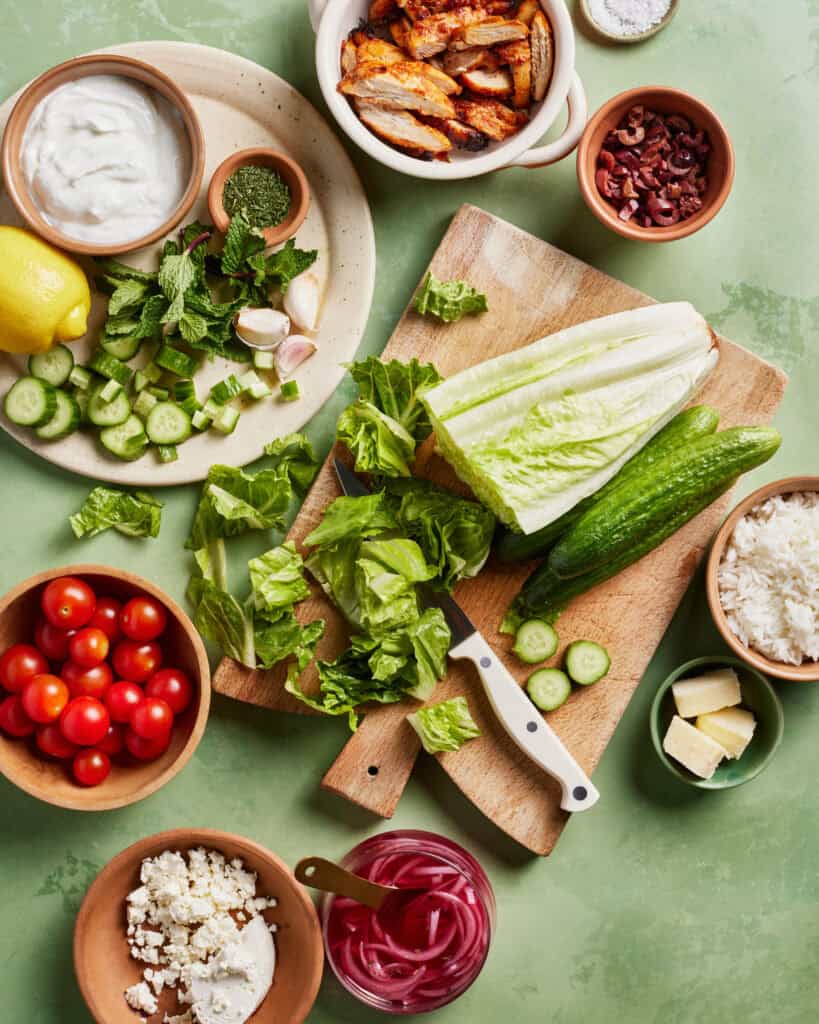 Scorched Rice Loaded Chicken Gyros Bowl - Kalejunkie