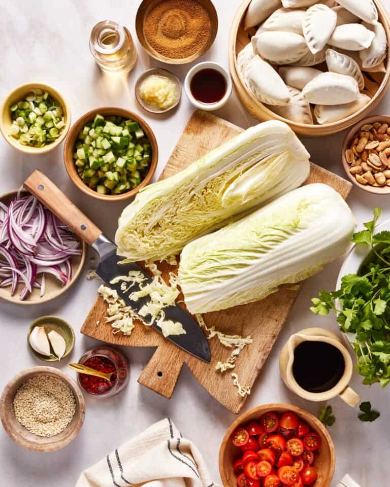 Viral Crispy Dumpling Salad - Kalejunkie