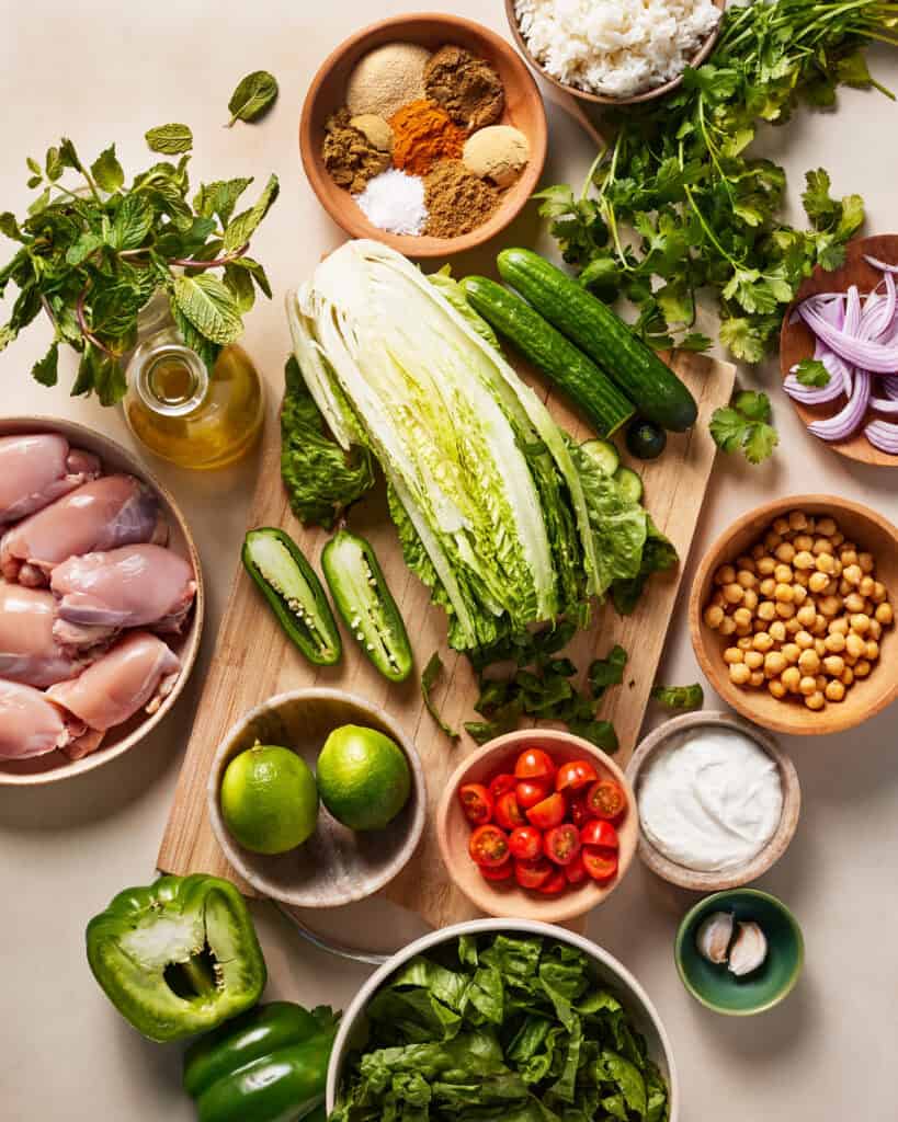 Chicken Tikka Crispy Rice Salad - Kalejunkie